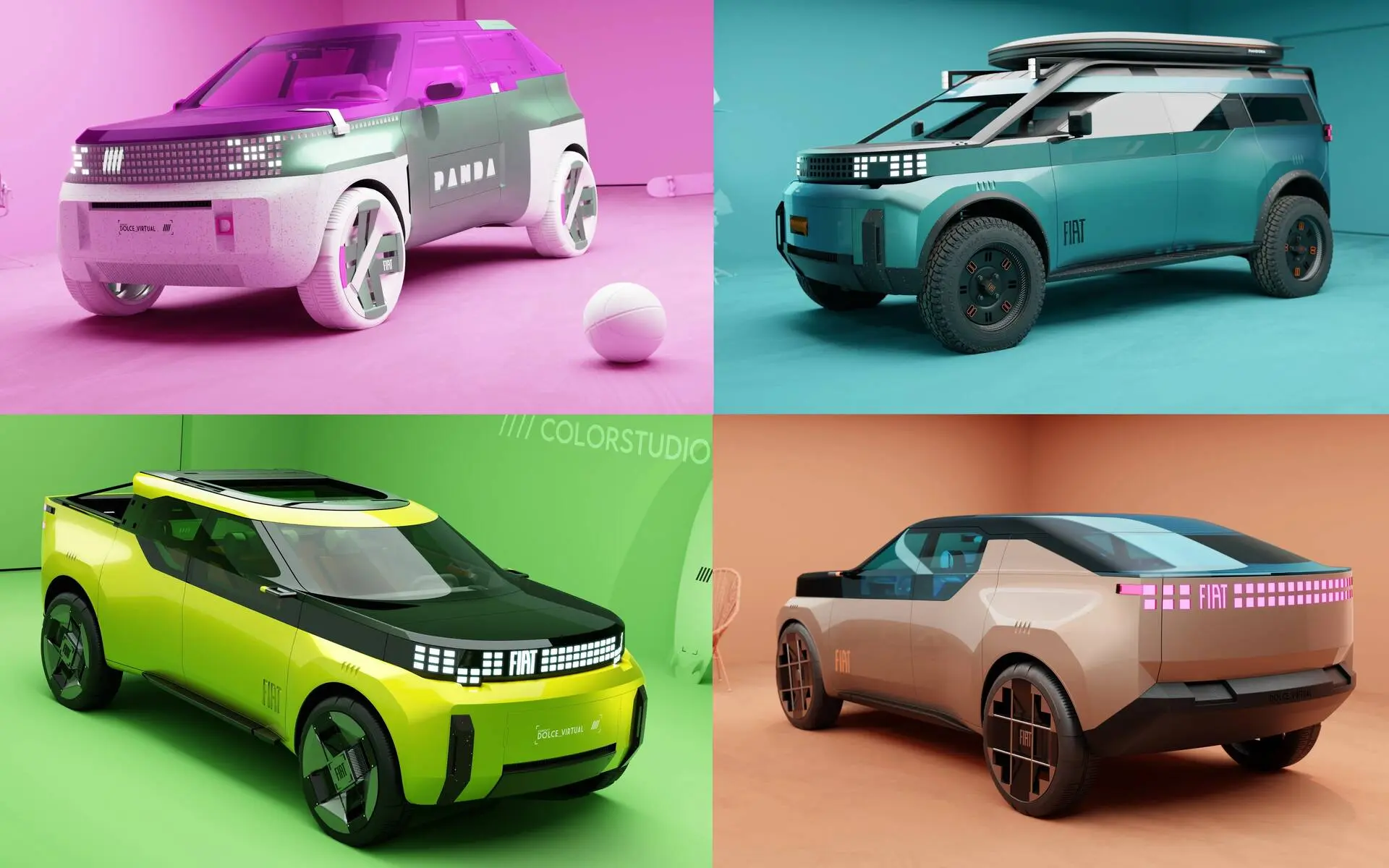 Fiat Reveals Five Boxy Concepts for Future Panda Models